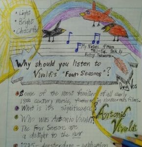 Vivaldi Four Seasons Music Notes - Spring, Summer, Fall, Winter - 2020